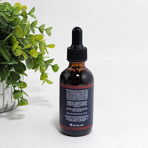 Ben Sherman Beard Mustache Oil Bourbon Scent with Castor Oil 2 fl oz ...