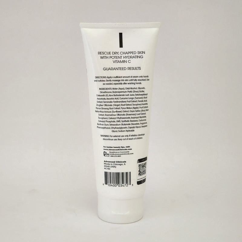 Advanced Clinicals Vitamin C Brightening Hand Cream for Dry Chapped Ha ...