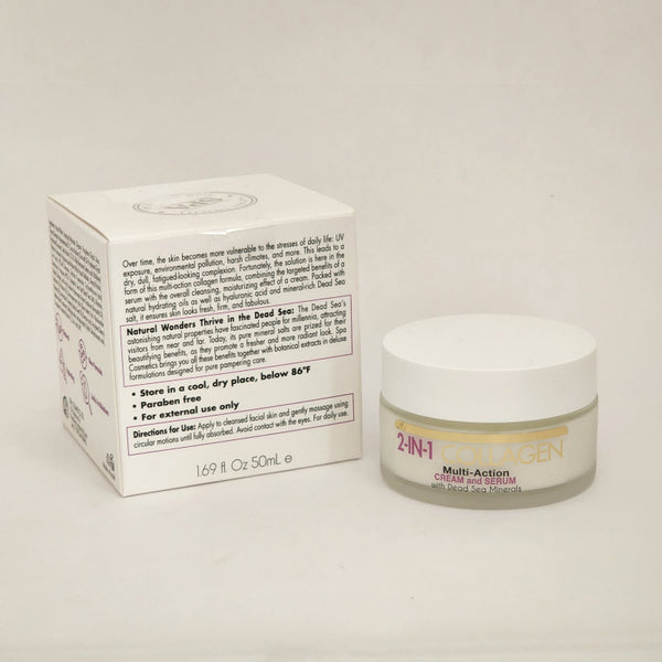 Spa Cosmetics 2 in 1 Collagen Multi-Action Cream & Serum with Dead Sea ...